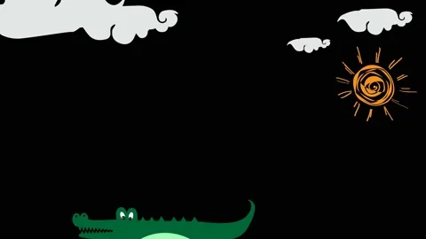 Crocodile cartoon animal, animated chara... | Stock Video | Pond5