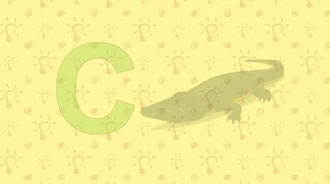 Crocodile. English ZOO Alphabet - letter... | Stock Video | Pond5