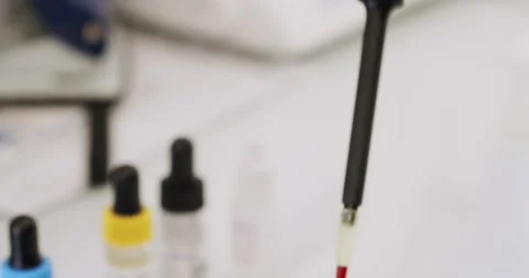 Crop doctor mixing blood with chemicals. | Stock Video | Pond5