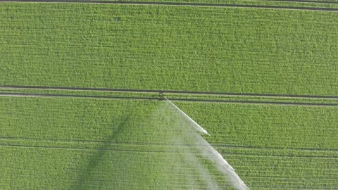 Crop irrigation machine using center piv... | Stock Video | Pond5