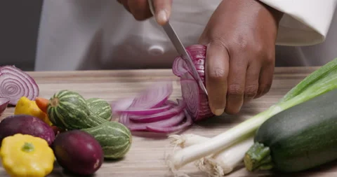 Cropped view of Black African Chef's han... | Stock Video | Pond5