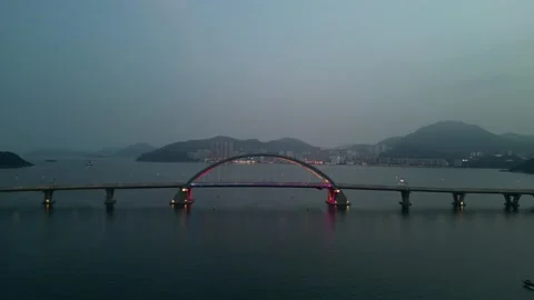 the Cross Bay Bridge a tko, hk May 15 2... | Stock Video | Pond5