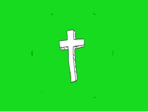 Cross - Hand-Drawn - Animation - Green S... | Stock Video | Pond5