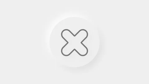 Cross mark animation, No symbol on white... | Stock Video | Pond5