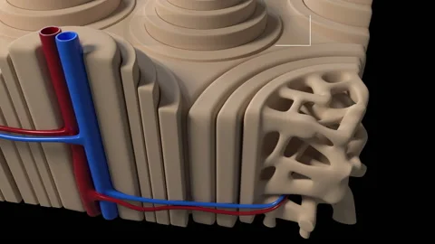 Cross Section of Human Bone Morphology | Stock Video | Pond5