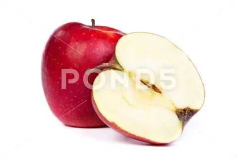 Cross section of red apple, showing pips, and core ~ Premium Photo ...