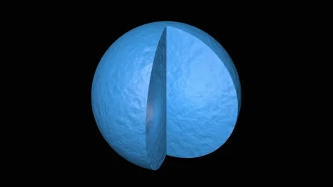 Cross section view of sphere with inside... | Stock Video | Pond5