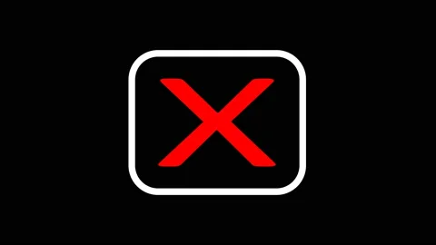 Cross Symbol or Sign, Wrong Sign animati... | Stock Video | Pond5