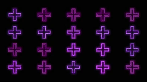 Crosses pattern with purple neon light | Stock Video | Pond5