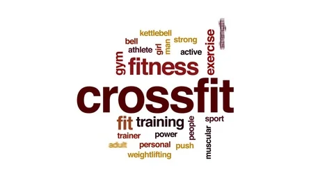 Crossfit animated word cloud, text desig... | Stock Video | Pond5