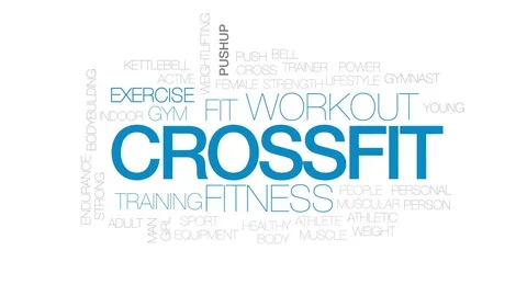 Crossfit animated word cloud, text desig... | Stock Video | Pond5