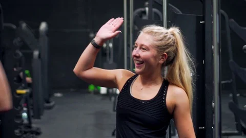 Crossfit Happy Women High Five In Gym, F... | Stock Video | Pond5