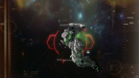 Crosshair target locked on a space battl... | Stock Video | Pond5