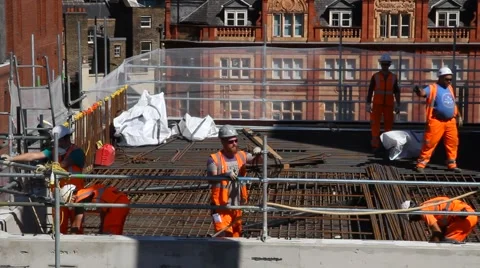 Crossrail Construction Station Building. | Stock Video | Pond5