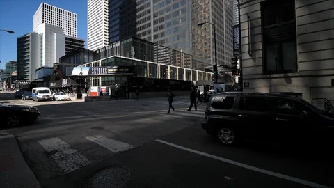 Crossroads in front of the Willis Tower.... | Stock Video | Pond5