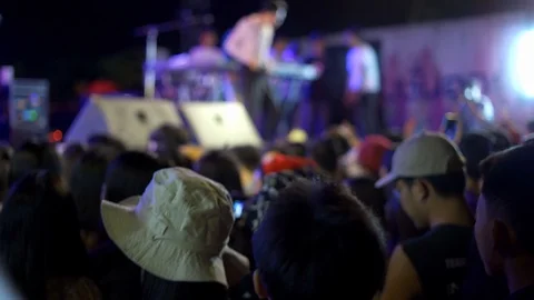 Crowd applause concert stage and concert... | Stock Video | Pond5