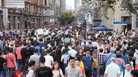 Asian Crowd Stock Video Footage | Royalty Free Asian Crowd Videos | Pond5
