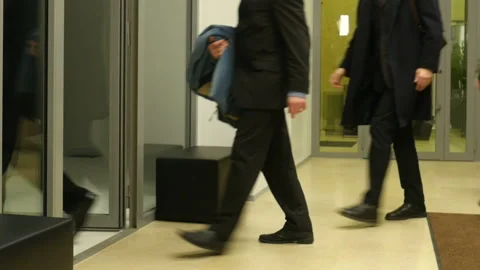 Crowd business people leave the office r... | Stock Video | Pond5