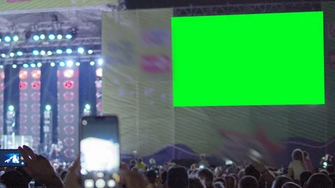 Green Screen Stage With Crowd Stock Video Footage | Royalty Free Green ...
