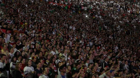 Crowd Fans Cheering Jumping Happy People... | Stock Video | Pond5