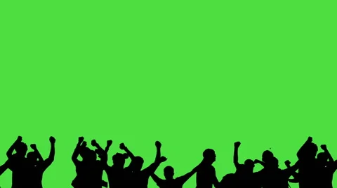Crowd of fans dancing on green screen. C... | Stock Video | Pond5