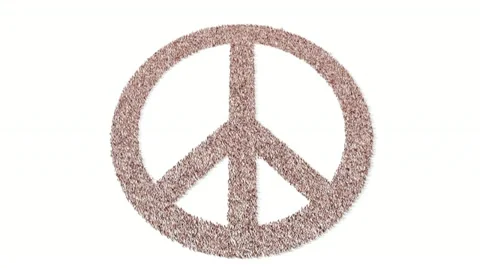 Crowd forms peace sign | Stock Video | Pond5