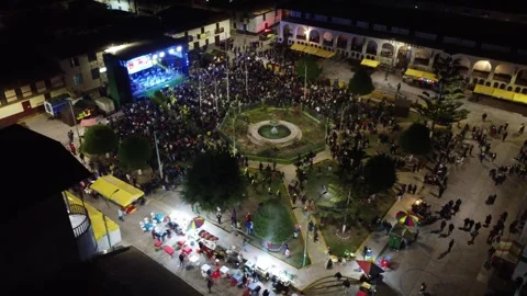 Crowd gathering around stage enjoying op... | Stock Video | Pond5