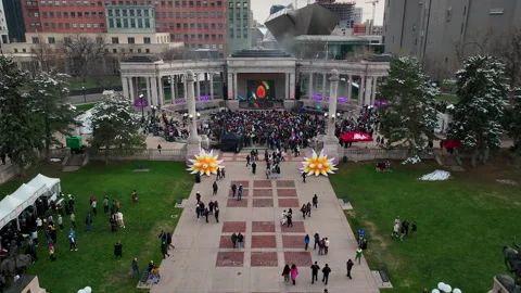 Crowd at Greek Amphitheatre in Civic Cen... | Stock Video | Pond5