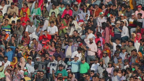 Crowd of Indian People in Watching the W... | Stock Video | Pond5
