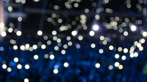 Crowd with lights at the concert | Stock Video | Pond5