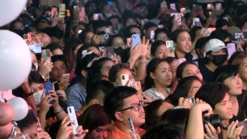 Crowd at Move Forward Party political ra... | Stock Video | Pond5