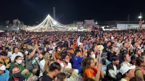 Crowd at Move Forward Party political ra... | Stock Video | Pond5