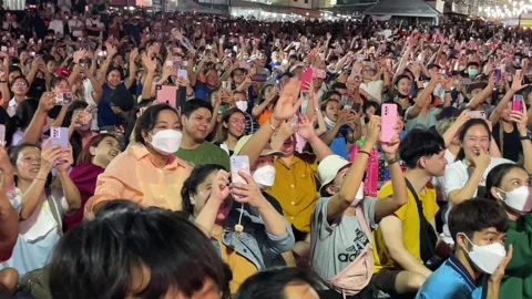 Crowd at Move Forward Party political ra... | Stock Video | Pond5