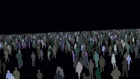 A crowd of people animation. Infographic... | Stock Video | Pond5