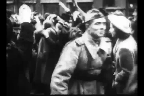 Crowd of people cheer Red Army after the... | Stock Video | Pond5