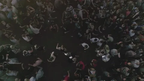 Crowd Drone Stock Footage ~ Royalty Free Stock Videos | Pond5