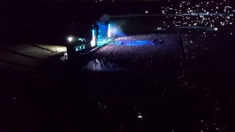 crowd of people at a concert, top view, ... | Stock Video | Pond5