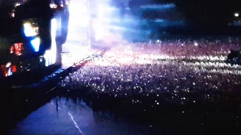 Concert Crowd Stage View Stock Video Footage | Royalty Free Concert ...