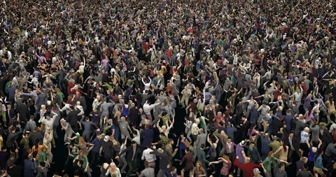 Crowd of people dancing. 3d animation. M... | Stock Video | Pond5