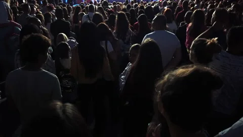 Crowd of people dancing on the public co... | Stock Video | Pond5