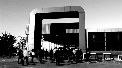 People Entering Building Stock Video Footage | Royalty Free People ...