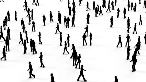 People Walking White Background Stock Video Footage | Royalty Free ...