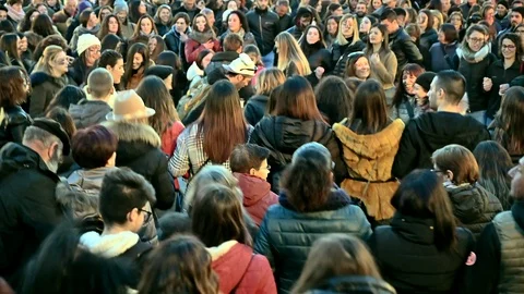 crowd people jumping dancing all togethe... | Stock Video | Pond5