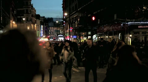 Crowd of People in Leicester Square Lond... | Stock Video | Pond5