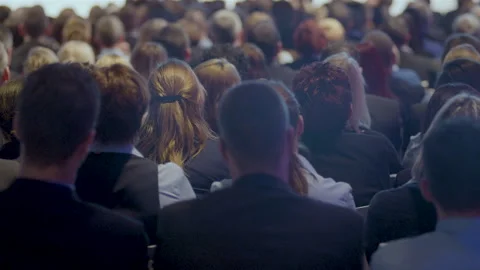 Crowd Of People Meeting At Business Even... | Stock Video | Pond5