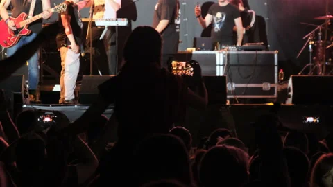 Crowd of People at a Rock Concert, Fans ... | Stock Video | Pond5