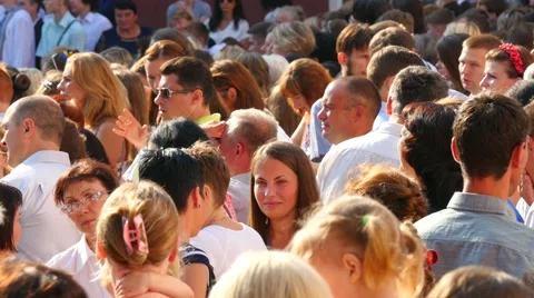 Crowd Talking Stock Footage ~ Royalty Free Stock Videos | Pond5