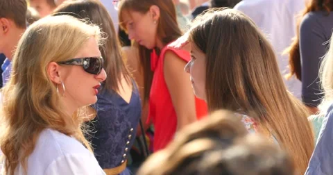 Crowd Talking Stock Footage ~ Royalty Free Stock Videos | Pond5