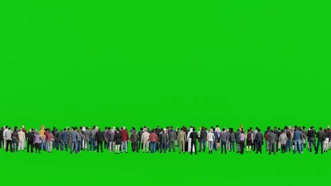 Crowd of People Standing in Wide Angle w... | Stock Video | Pond5