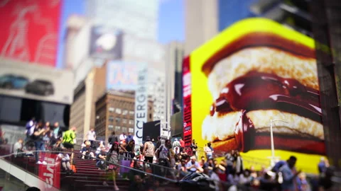 A crowd of people stays on the Red Steps... | Stock Video | Pond5